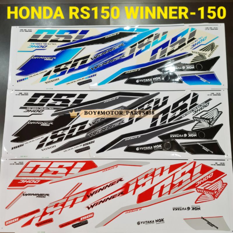 RS150 V1 V2 HONDA WINNER ( 33 ) BODY STICKER ( READY STOCK ) | Shopee ...