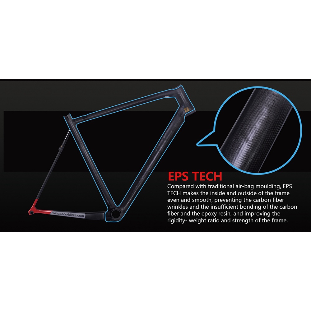 WINSPACE SLC SUPER LIGHT CLIMBER ROAD FRAME RIM BRAKE SIZE 44CM ...