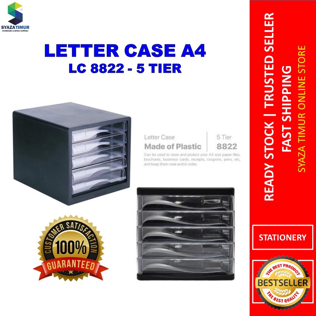 [ST-GR MY] NISO Letter Case A4 5 Tier LC8822 | Document Drawer Rak ...