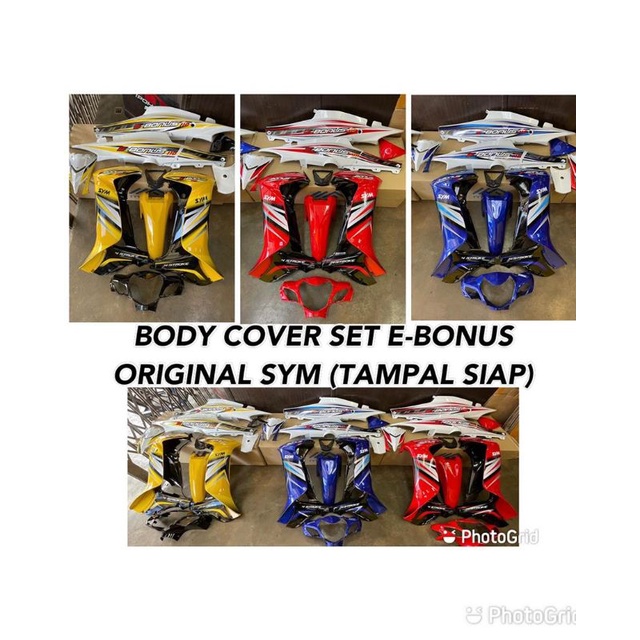(READY STOCK)SYM EBOUNS BONUS SR COVER SET ORIGINAL 100% TAMPAL SIAP ...