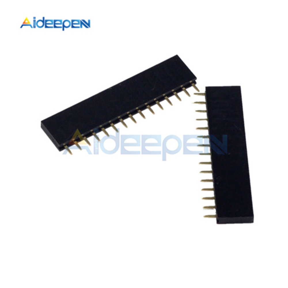 20Pcs 15 Pin Single Row Straight Female Pin Header 2.54mm Pitch Strip ...