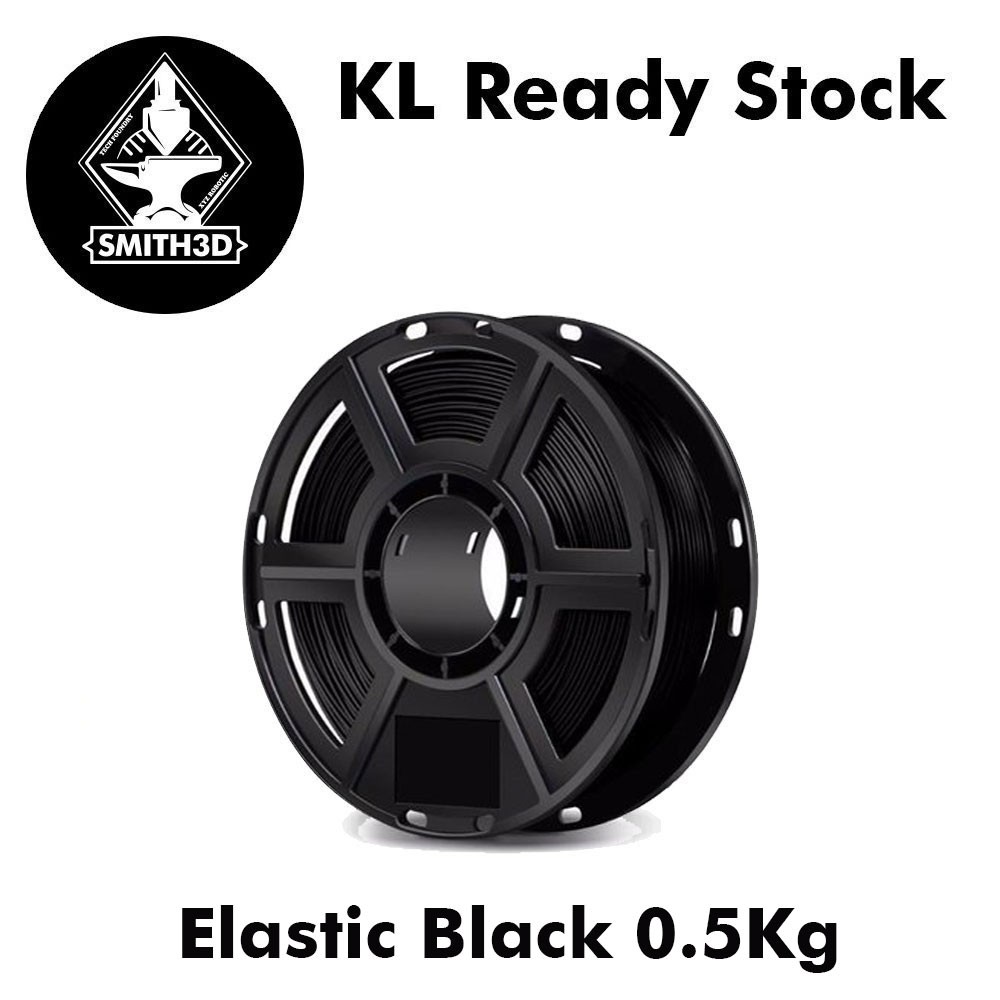 Smith3D TPU 95A Elastic Filament 0.5KG 1.75mm - Black, Transparent, Red ...