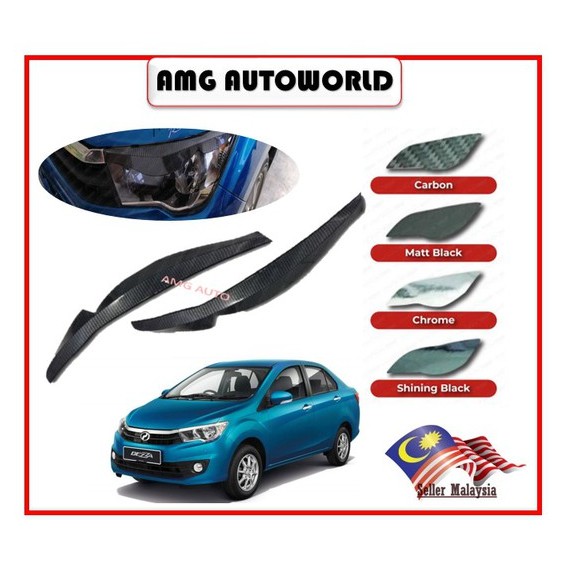 Perodua Bezza 2016-2020 Headlamp Lid Cover Eyebrow Eyelid Lip Eye brow ...