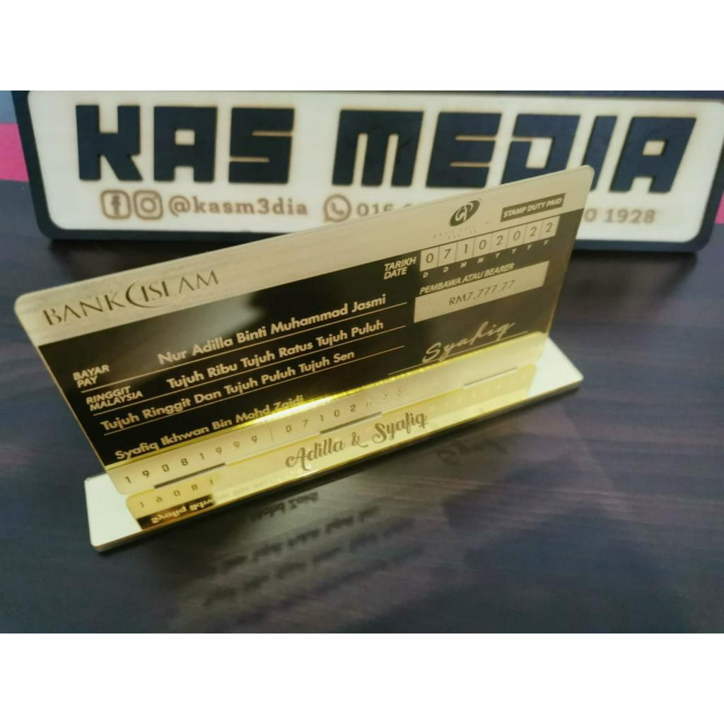 Replika Cek Kahwin 🔥Mockup Cheque Bajet🔥 | Shopee Malaysia