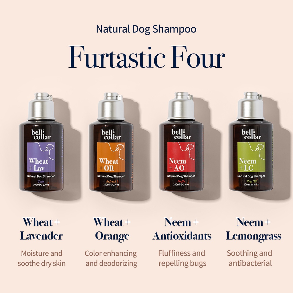 Bell & Collar Furtastic Four Natural pet shampoo (4 x 100ml bottle ...