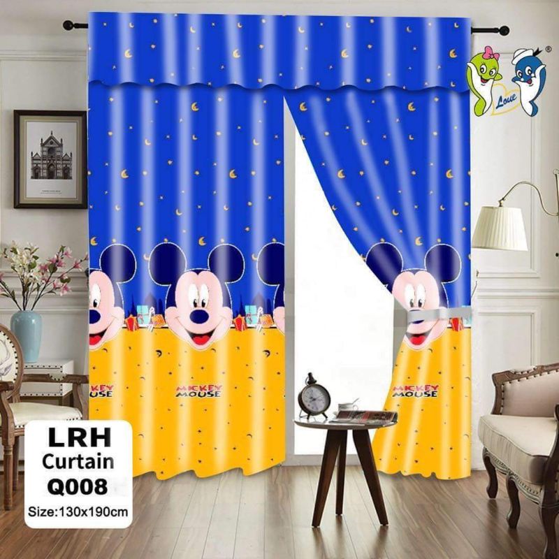 New Mickey Mouse character curtain!(130x190cm) | Shopee Malaysia