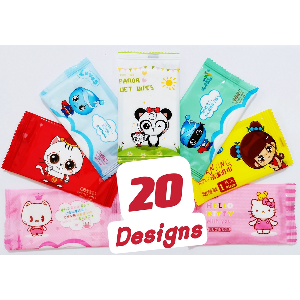 Hello Kitty Panda Cartoon Baby Natural Pureness Wet Wipes Premium ...
