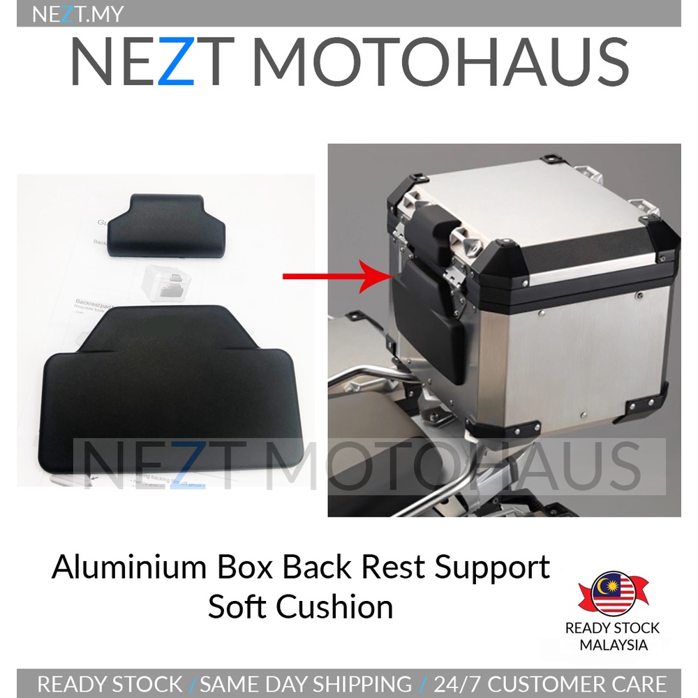Aluminium Box Back Rest Support Soft Cushion Passenger Backrest FIT 35L ...