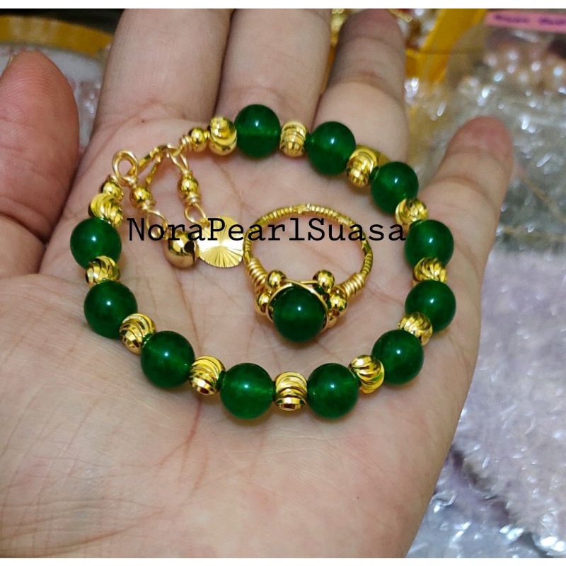 💝 GELANG TANGAN BATU JED ORI EMAS SUASA SET 💝 | Shopee Malaysia