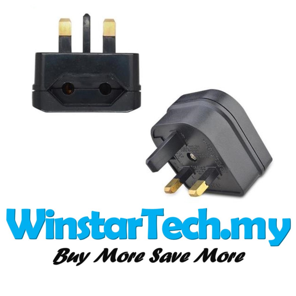 3 pin UK to 2 pin EU AC Universal Adapter Power Plug Travel Converter ...