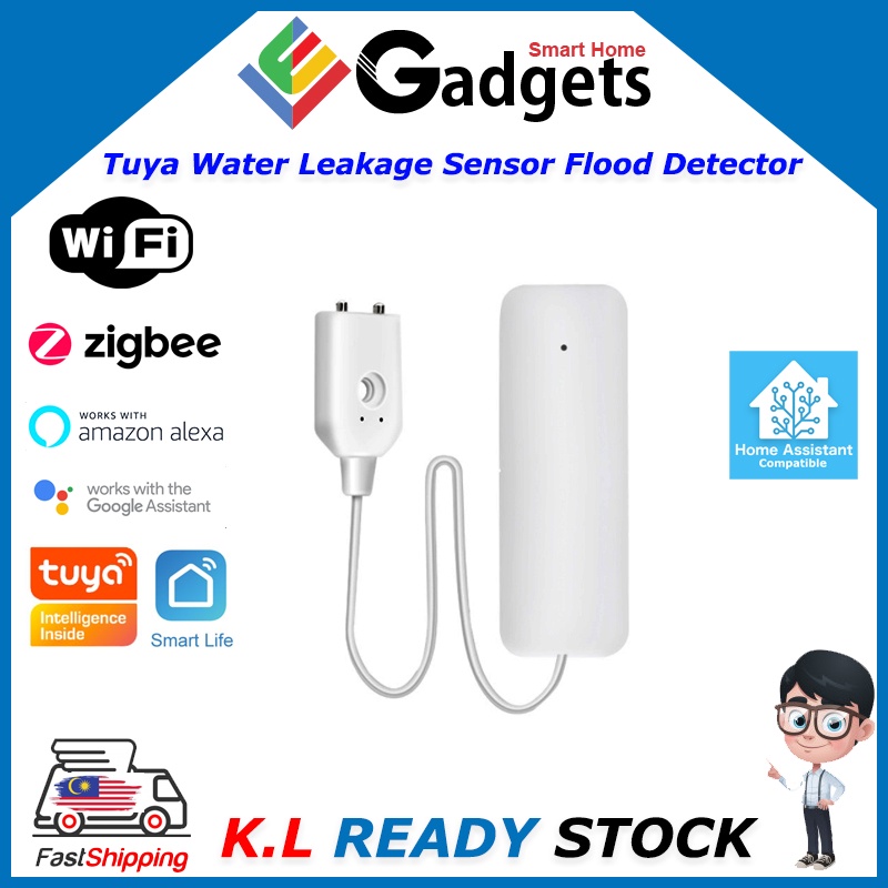 Tuya Water Leakage Sensor Flood Detector Wireless WiFi ZigBee works ...