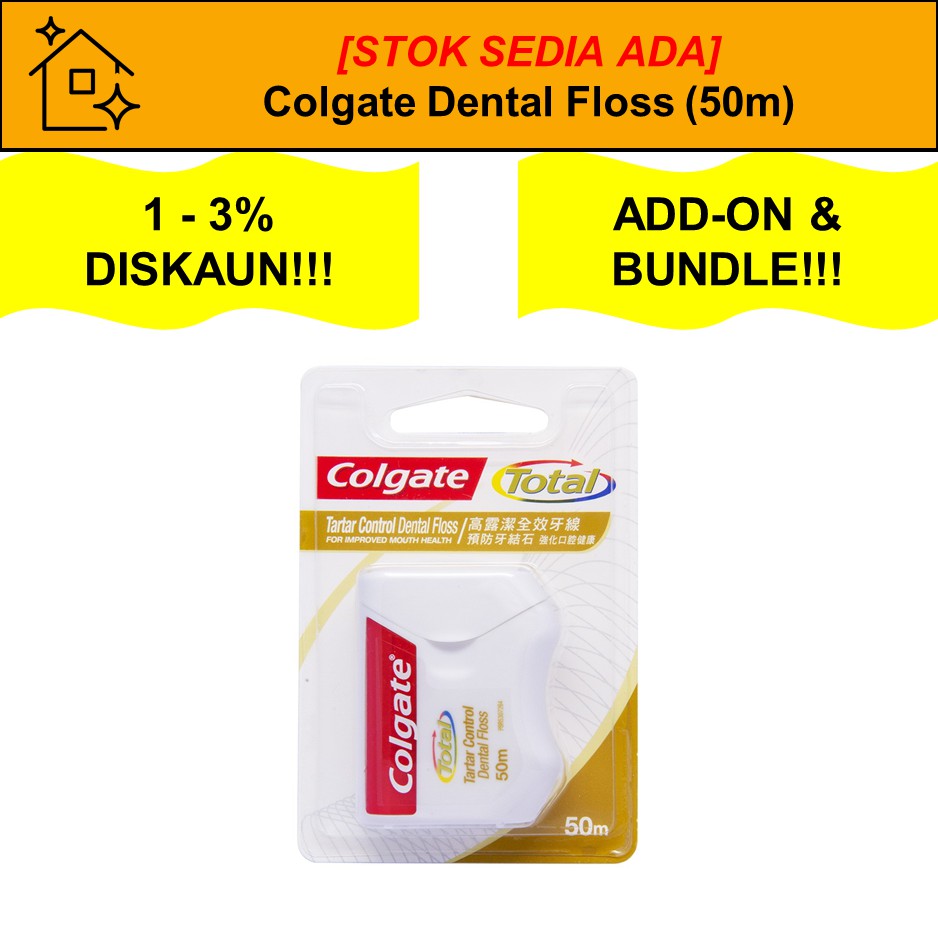 [𝗥𝗘𝗔𝗗𝗬 𝗦𝗧𝗢𝗖𝗞] (NEW PACKAGING) Colgate Dental Floss with Tartar Control ...