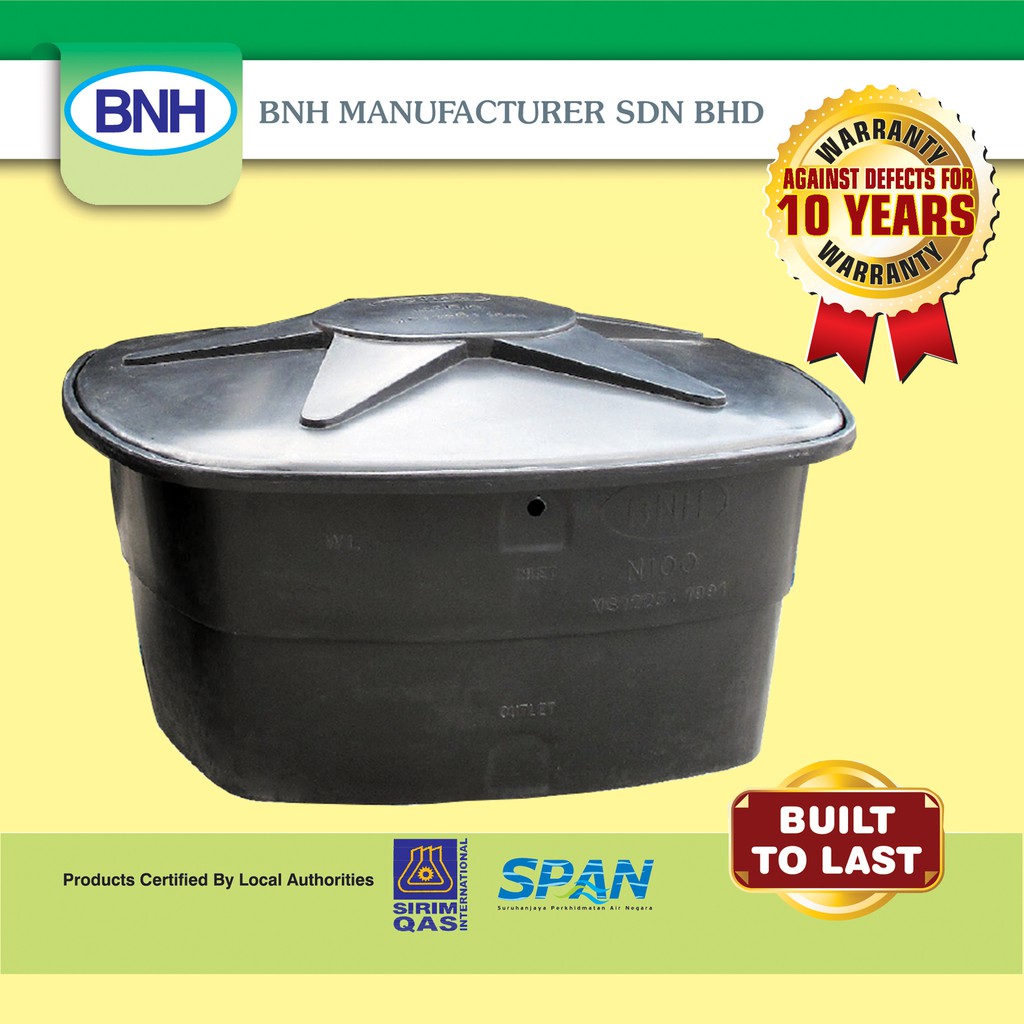 [BNH] N40 / 60 GALLONS Polyethylene Water Storage Cistern SQUARE/ Poly ...