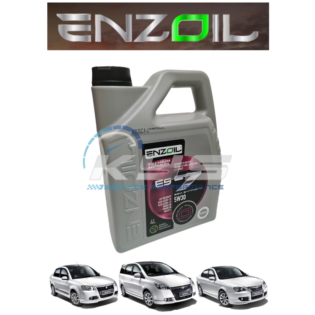 ENZOIL ENGINE OIL 5W30 4L SEMI SYNTHETIC # PROTON BLM/FLX,GEN2,PERSONA ...