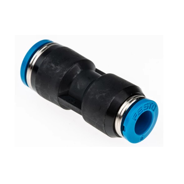 Festo Tube-to-Tube Pneumatic Fitting Push In 6 mm to Push In 6 mm, QS Series, 14 bar QS-6 ...