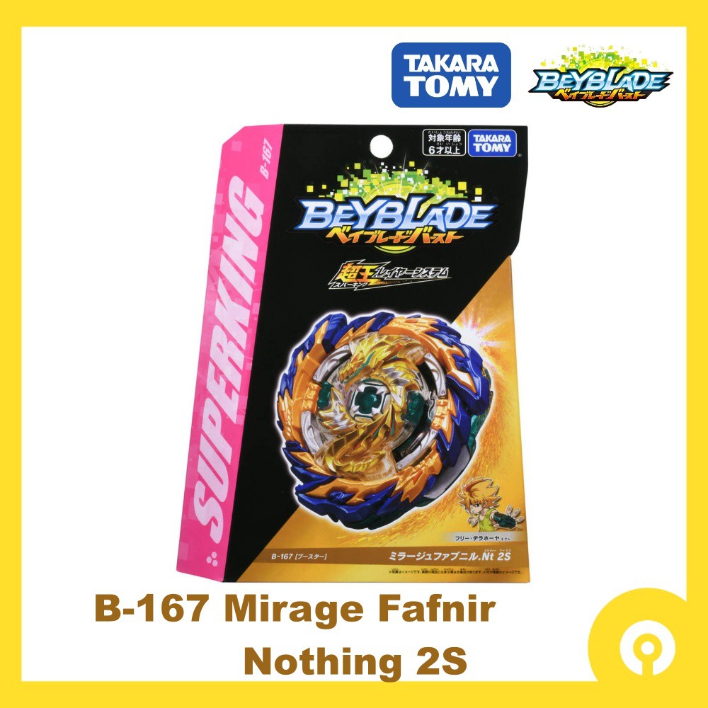 Takara Tomy Beyblade B-167 Mirage Fafnir Nothing 2S Superking Mainan ...
