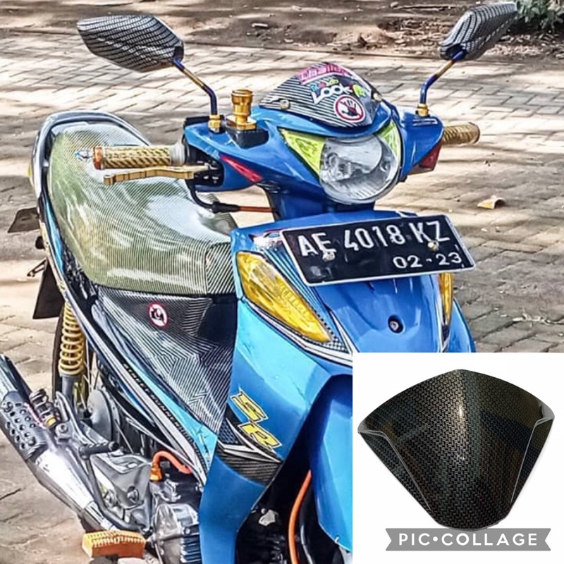 HITAM Suzuki SMASH 110 SR WINDSHIELD VISOR SUZUKI SMASH 110 CARBON ...
