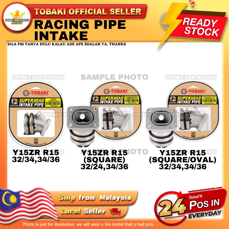 (8 SHAPE/ OVAL) SUPERHEAD Y15ZR TOBAKI RACING SUPERHEAD INLET PIPE ...