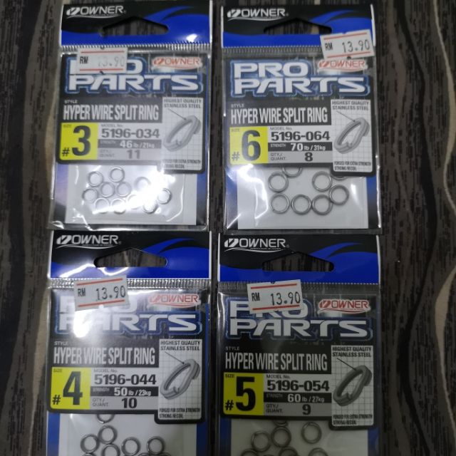 OWNER HYPER WIRE SPLIT RING FISHING | Shopee Malaysia