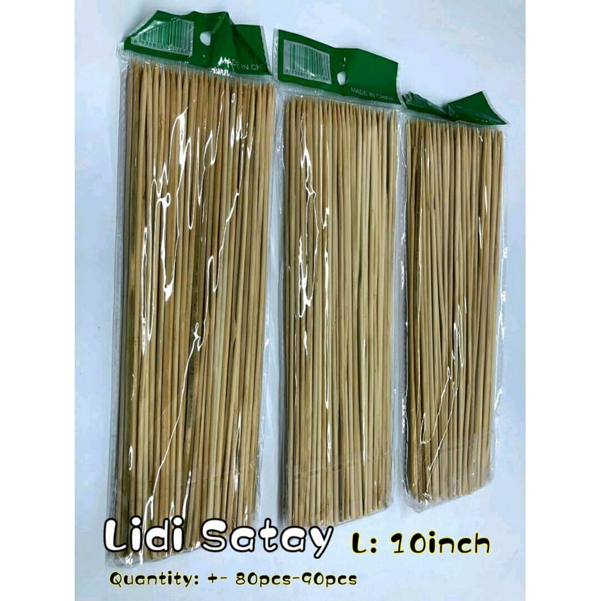 Lidi Satay Bamboo Skewer Bamboo Stick 10'' | Shopee Malaysia