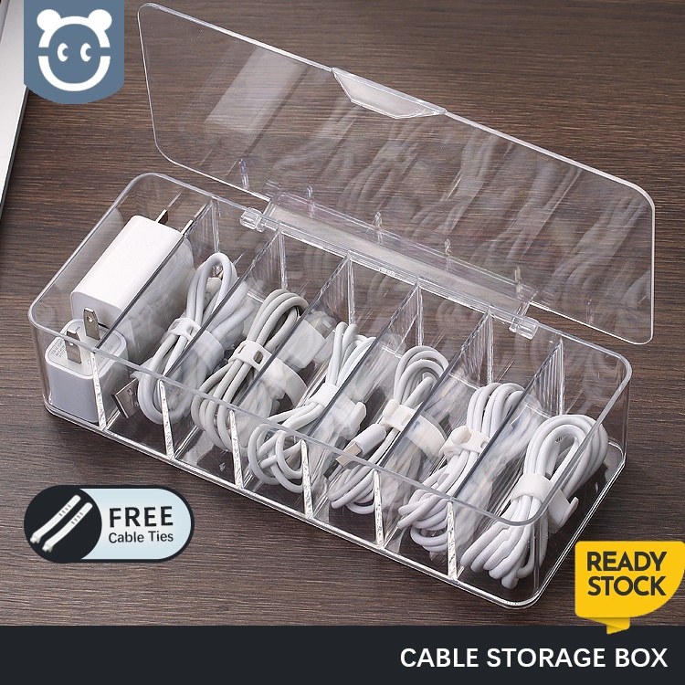 Specoso Cable Storage Organizer Box | Multi Compartment Organizer Box ...