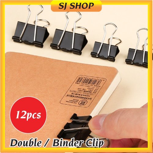 Double Clip | BINDER CLIP/ 51MM,41MM,32MM,25MM,19MM,15MM | Klip Hitam ...