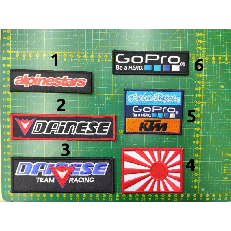 Patch patches kain sulam ktm gopro japan samurai sticker kain tampal ...