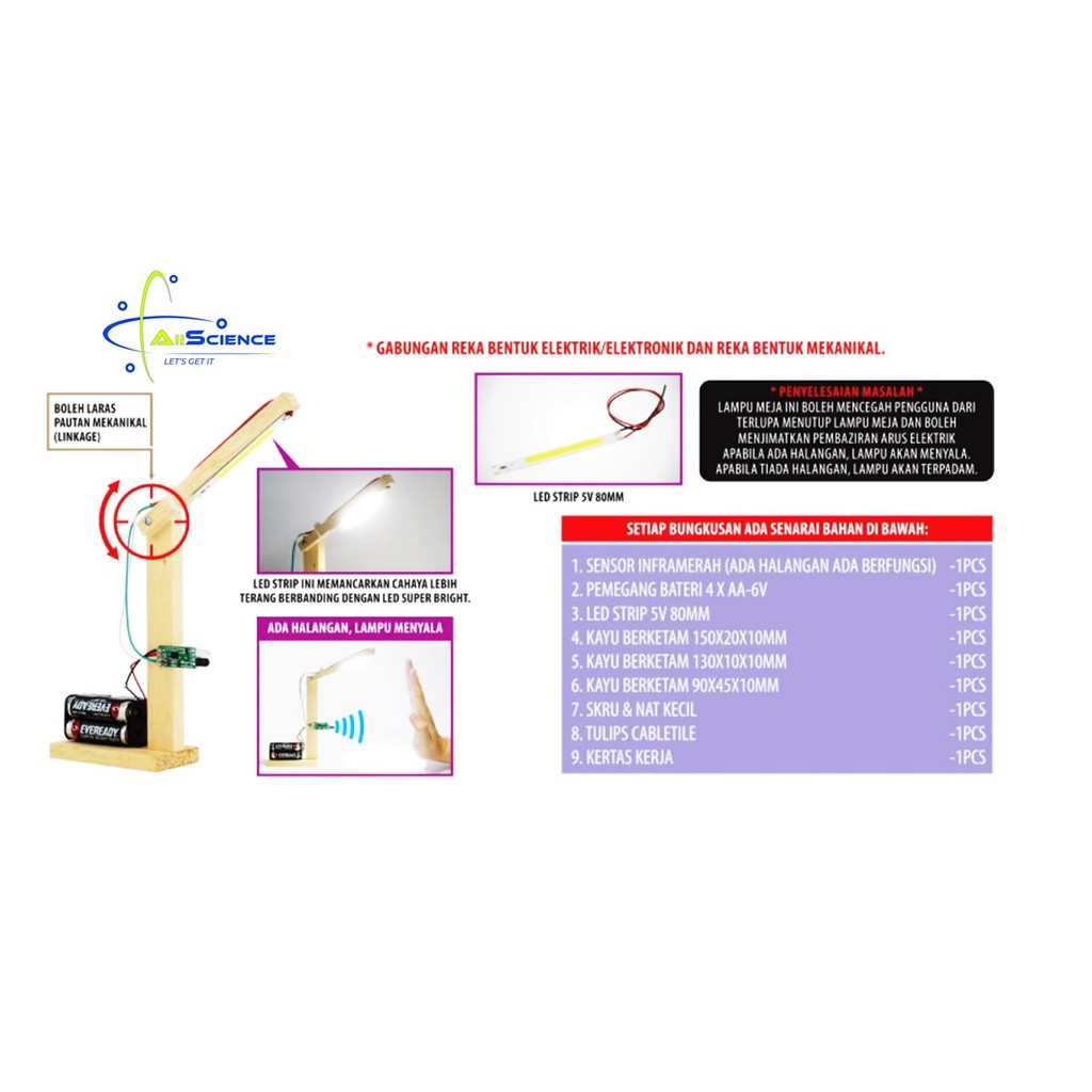 Lampu Meja Automatik Bersensor Inframerah RBT T3 | Shopee Malaysia