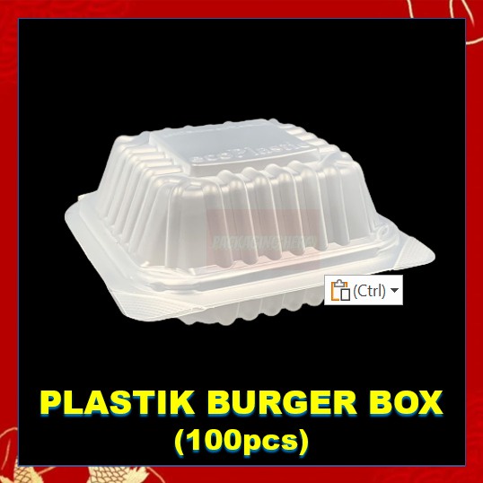 PP Burger Box [ 100pcs± ] Disposable Plastic Food Box - BX 170 / TAGE ...