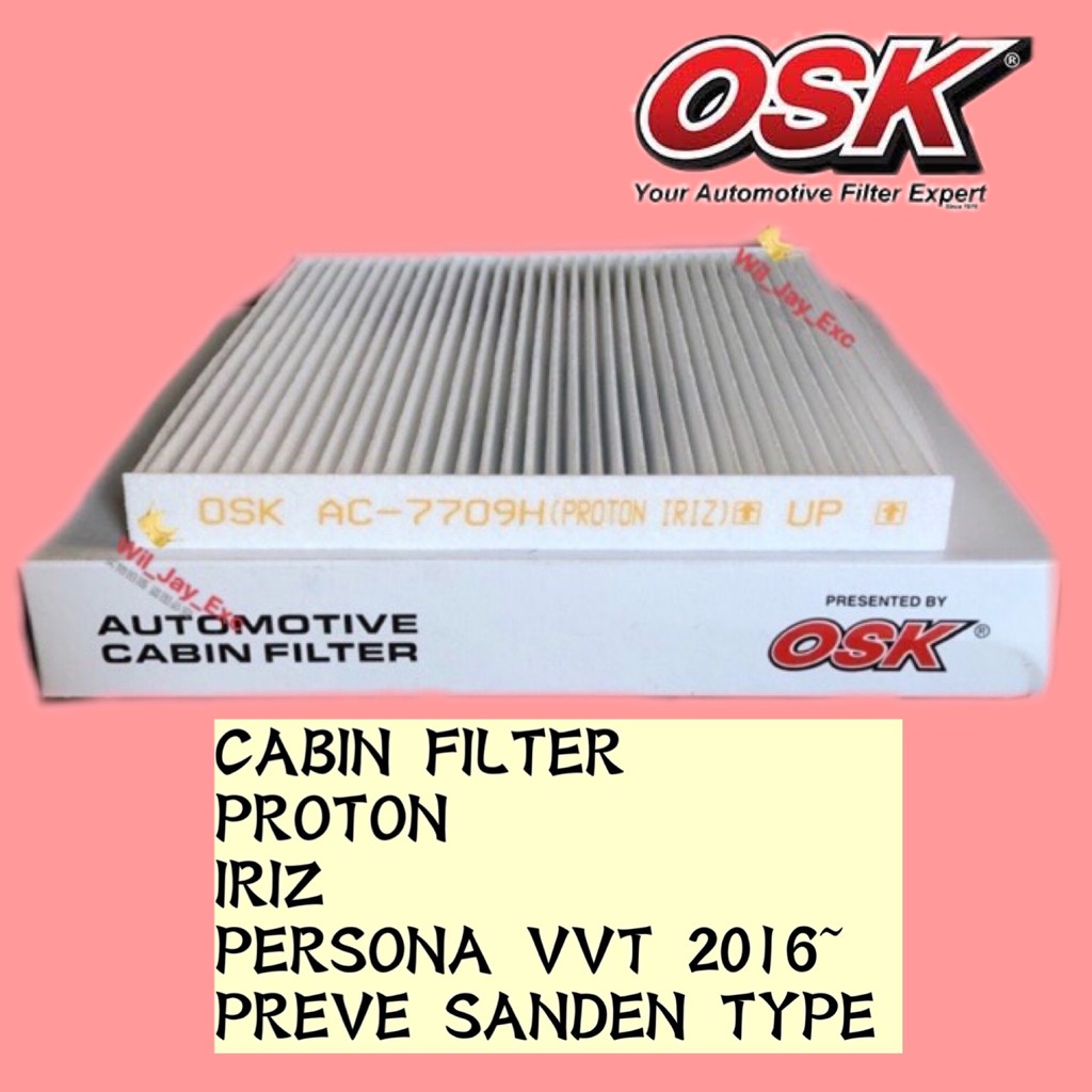 OSK AC-7709H IRIZ, PERSONA VVT 2016~ PW990493 CABIN FILTER. AIRCOND ...