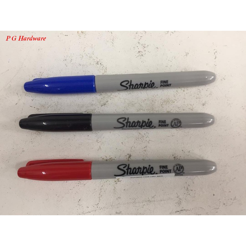 Sharpie Fine Point Permanent Marker ( Black / Blue / Red ) | Shopee ...