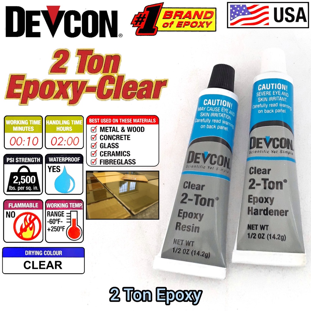 USA Devcon 2 Ton Epoxy Adhesive For Handcraft Glass , Wood , Ceramic ...