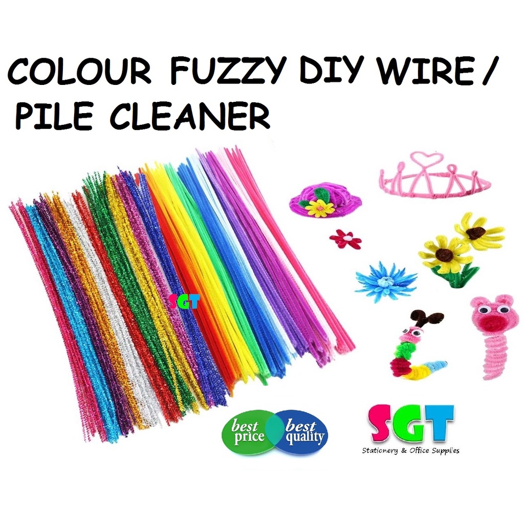 Mixed Colour Pipe Cleaner / Fuzzy DIY Wire 扭扭棒 ( 40 pcs+- / pack ...