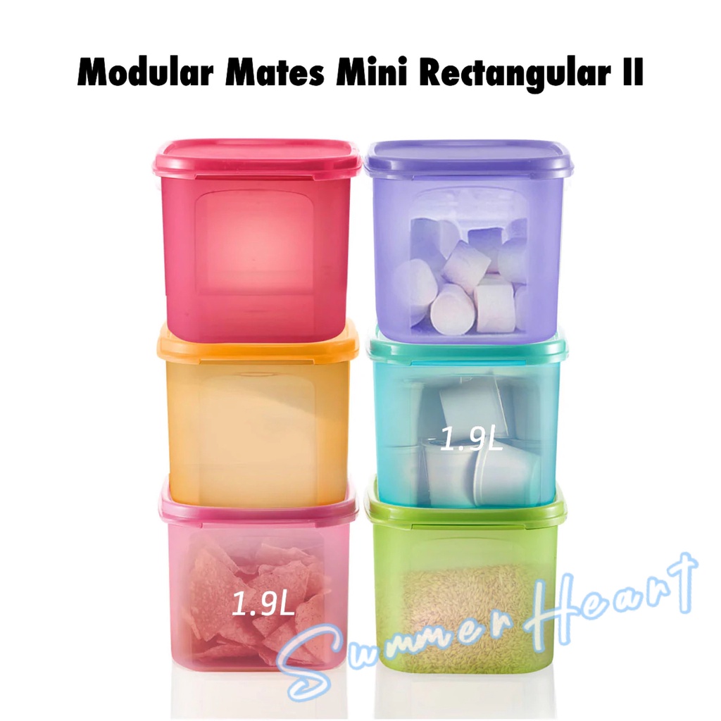 Tupperware Modular Mates Mini Rectangular II 1.9L (1PC) | Shopee Malaysia