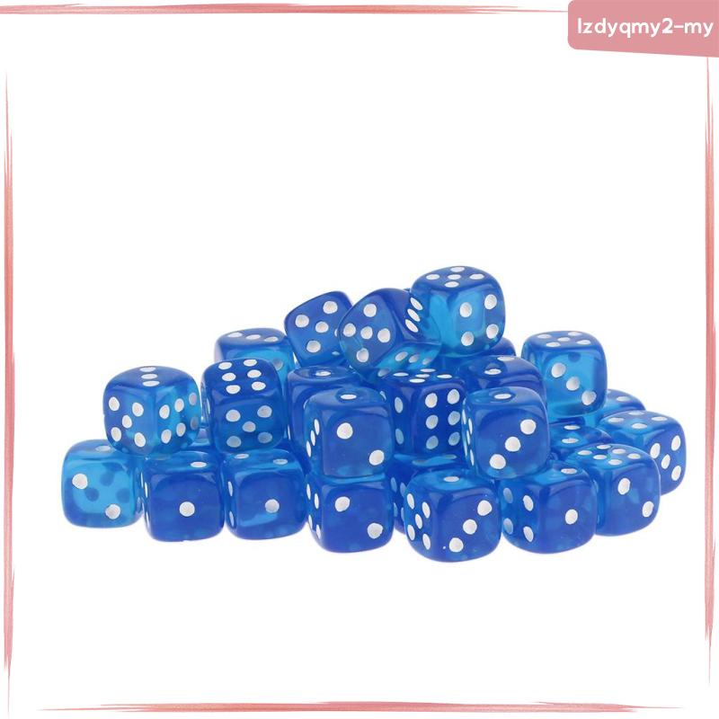Curiosity 50PCS Acrylic Six Sided Dices 12mm D6 Dice for RPG Board Game ...