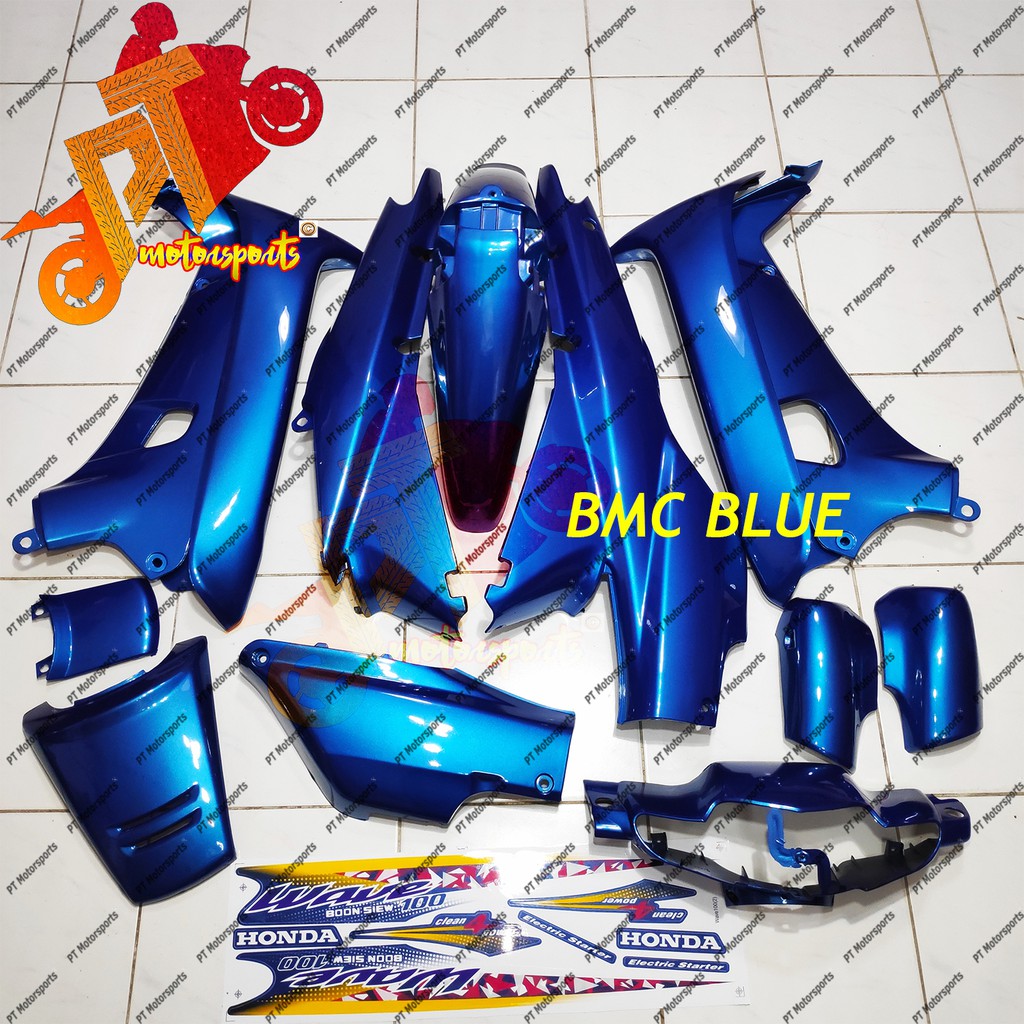 Honda Wave 100 Cover Set Black/Grey/Blue/Maroon Yellow Silver Bmc Blue ...