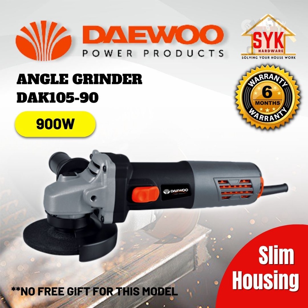 SYK DAEWOO Angle Grinder DAK105-90 / DAAG108-75AA Electric Grinder ...