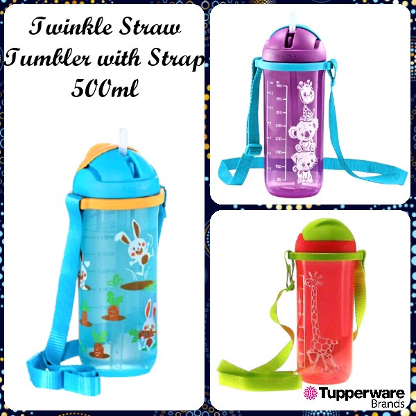 KL Tupperware Giraffe / Rabbit / Koala Bear Twinkle Straw Tumbler with ...