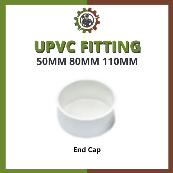 UPVC Pipe Fitting Paip UPVC End Cap 50MM 80MM 110MM | Shopee Malaysia