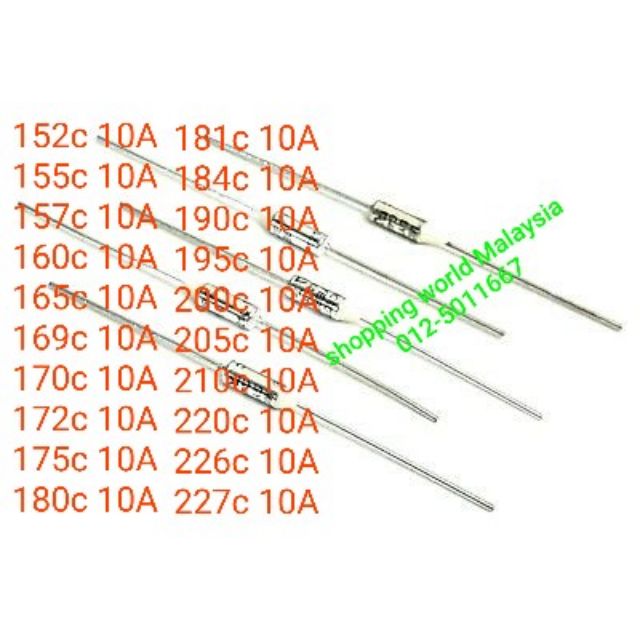 Rice cooker thermal fuse 152c~227c 10A 250V | Shopee Malaysia