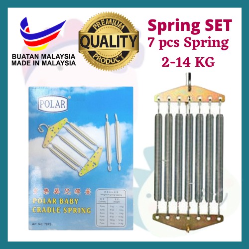 COMBO SET Baby Cradle Spring 7pcs Spring Buaian Bayi ,spring buai baby ...