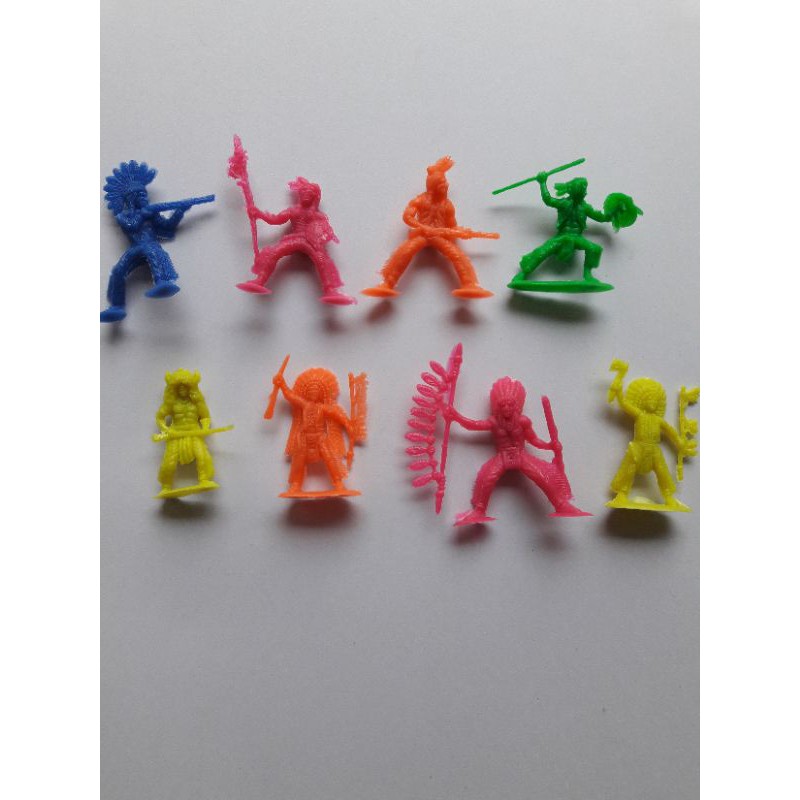Red Indian Figures Warrior Soldiers Plastic Miniature | Shopee Malaysia