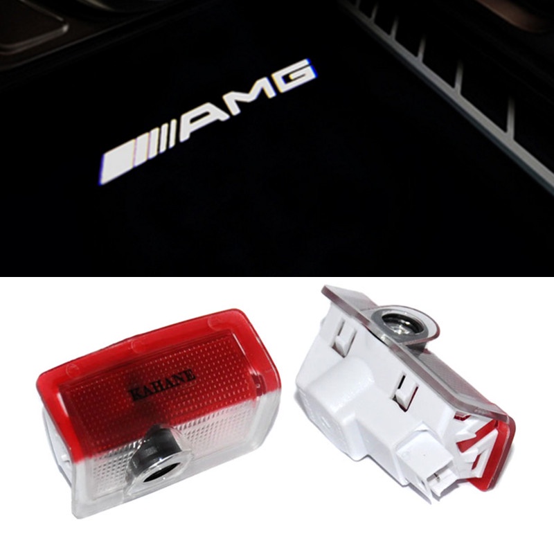 2pcs Mercedes AMG Logo LED Car Door Welcome Light 12V Projector Shadow ...