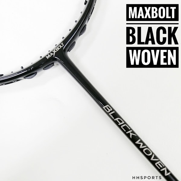 MAXBOLT Racket BLACK WOVEN LIMITED EDITION ( FREE String+Grip+Cover Bag ...