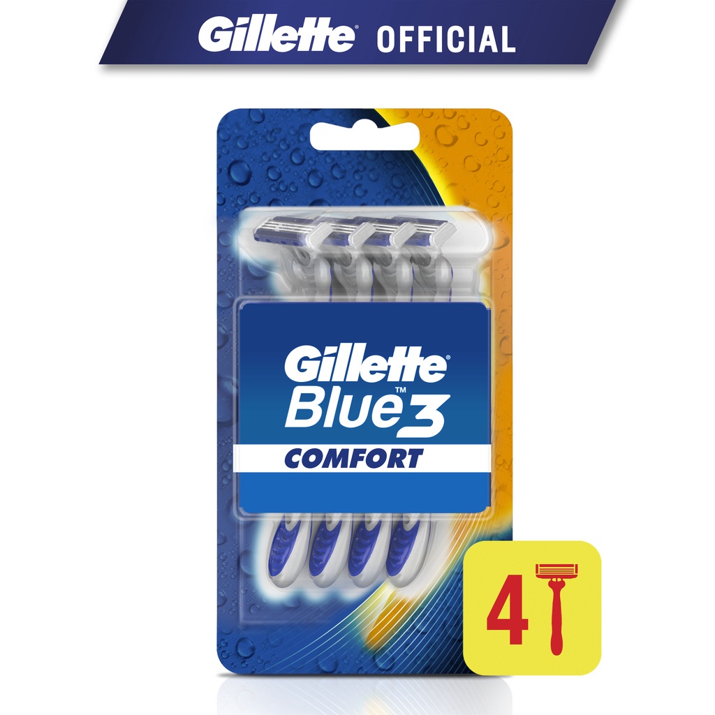 Gillette Blue 3 Disposable Razor (4 Pcs) | Shopee Malaysia
