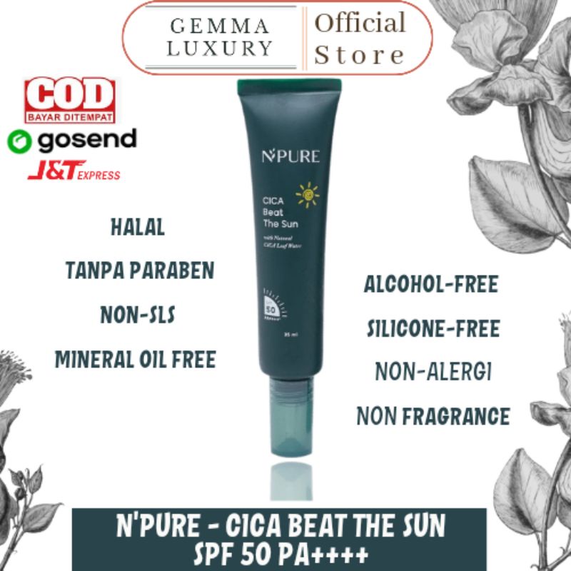 Npure N'PURE CICA BEAT THE SUN SPF 50 PA++++ (SUNSCREEN NON-ALCOHOL ...