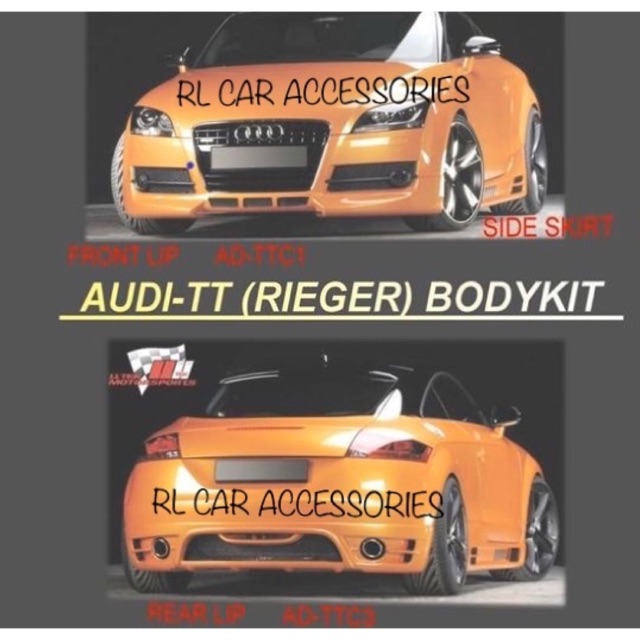 Audi TT Mk2 Rieger reiger bodykit body kit front side rear skirt lip ...