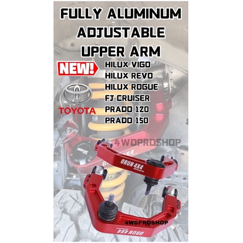 ORUN 4X4 Uniball Billet Adjustable Aluminum Upper Control Arm Kit for ...
