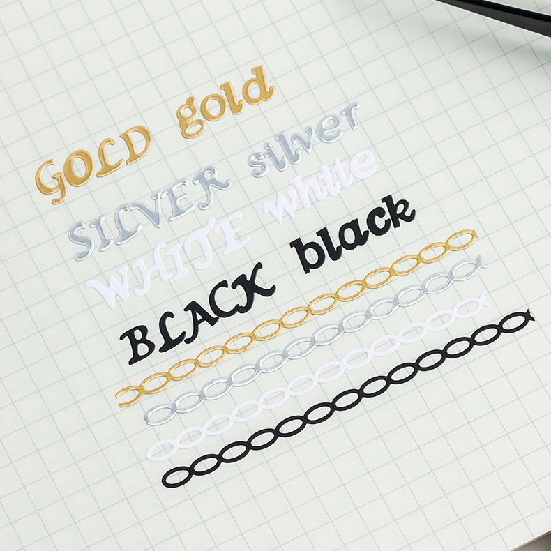 (Clearance) Howoo Mini Alphabet Number Chain Sticker Planner Journal ...