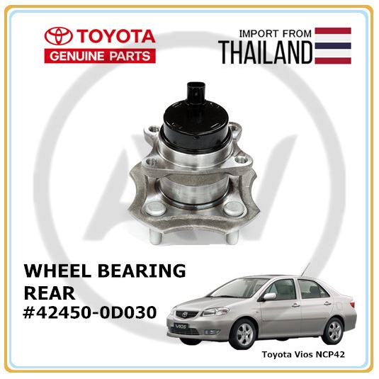Original Toyota Vios 1.5 NCP42 2002-2007 Rear Wheel Hub Bearing (42450 ...